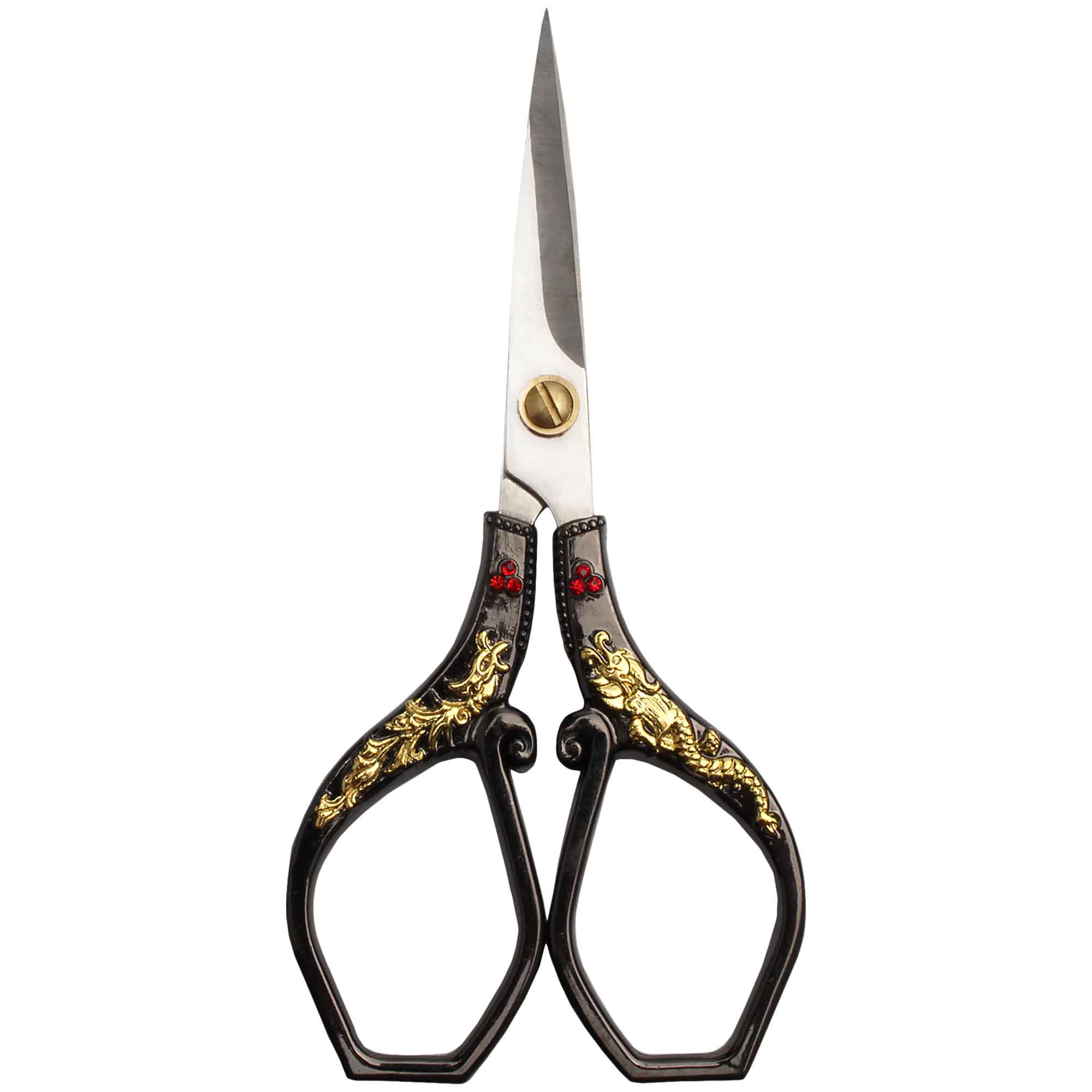 Gold Dragon Motif Embroidery Craft Scissors