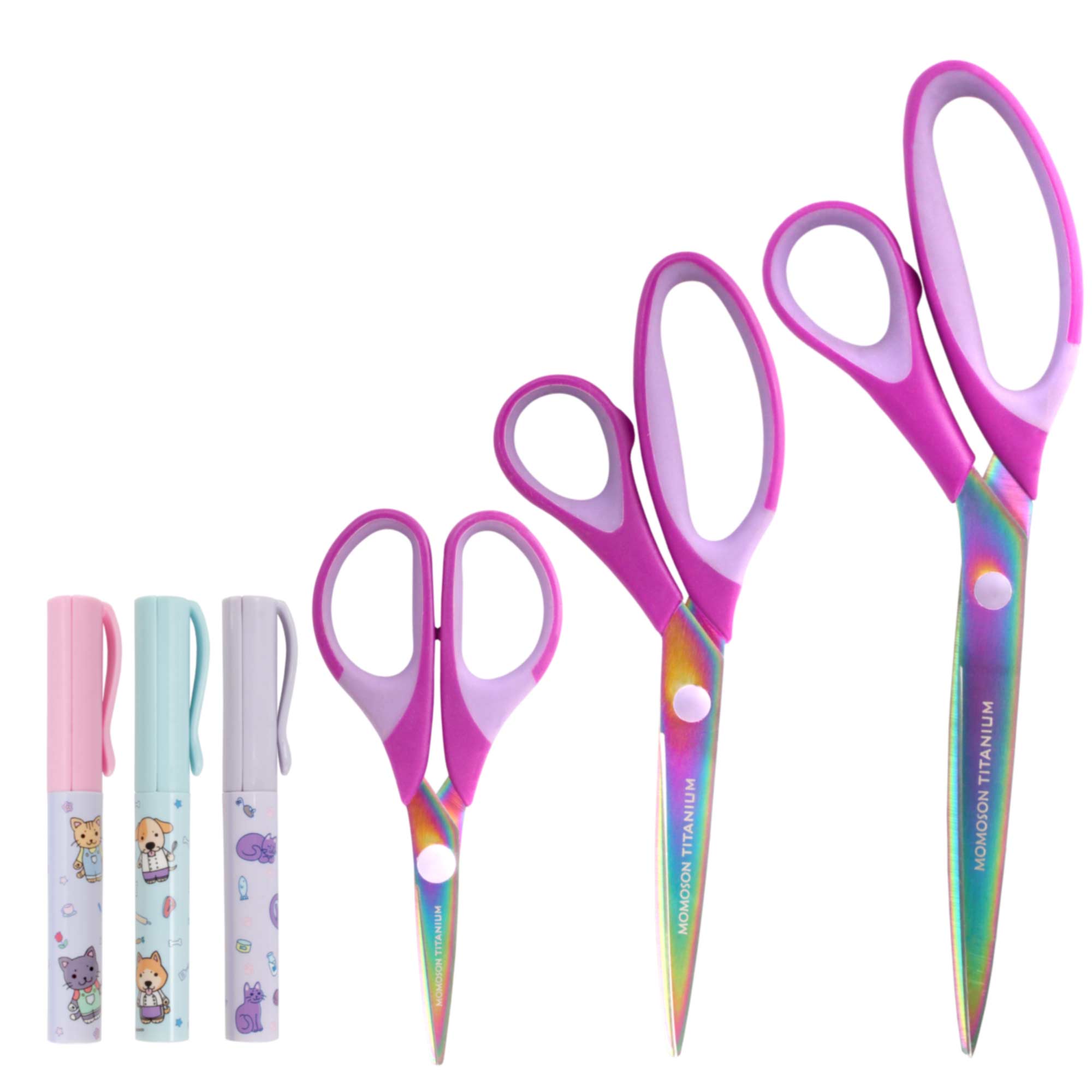 Titanium Softgrip Scissors Set with Mini Pen Scissors