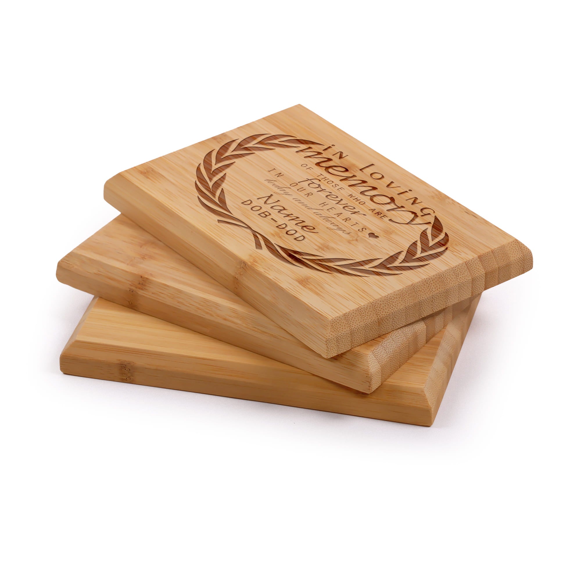 Custom Laser Engraved Memorial Bamboo Plaque