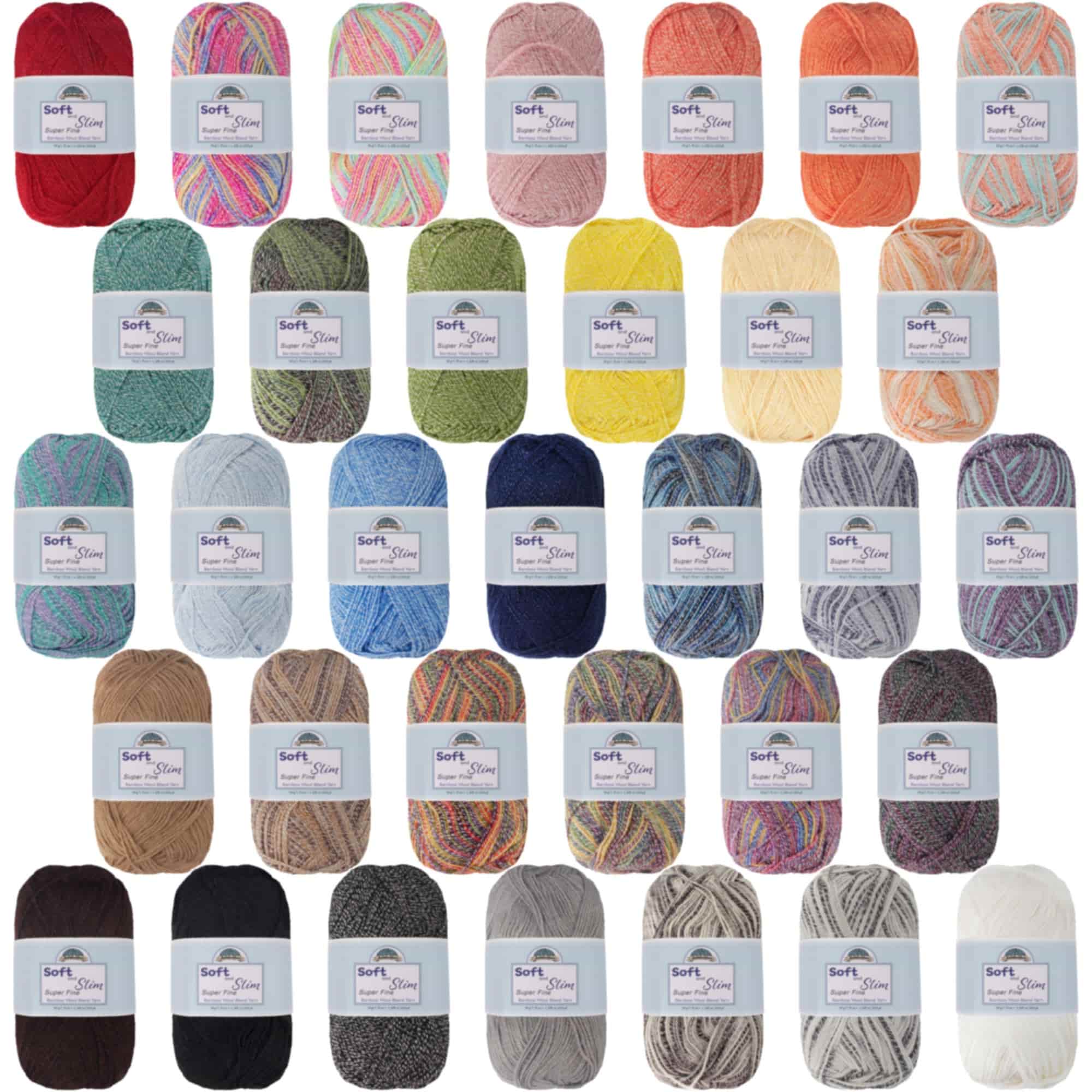 JubileeYarn Soft and Slim Bamboo Wool Yarn - 50g/skein Style B917