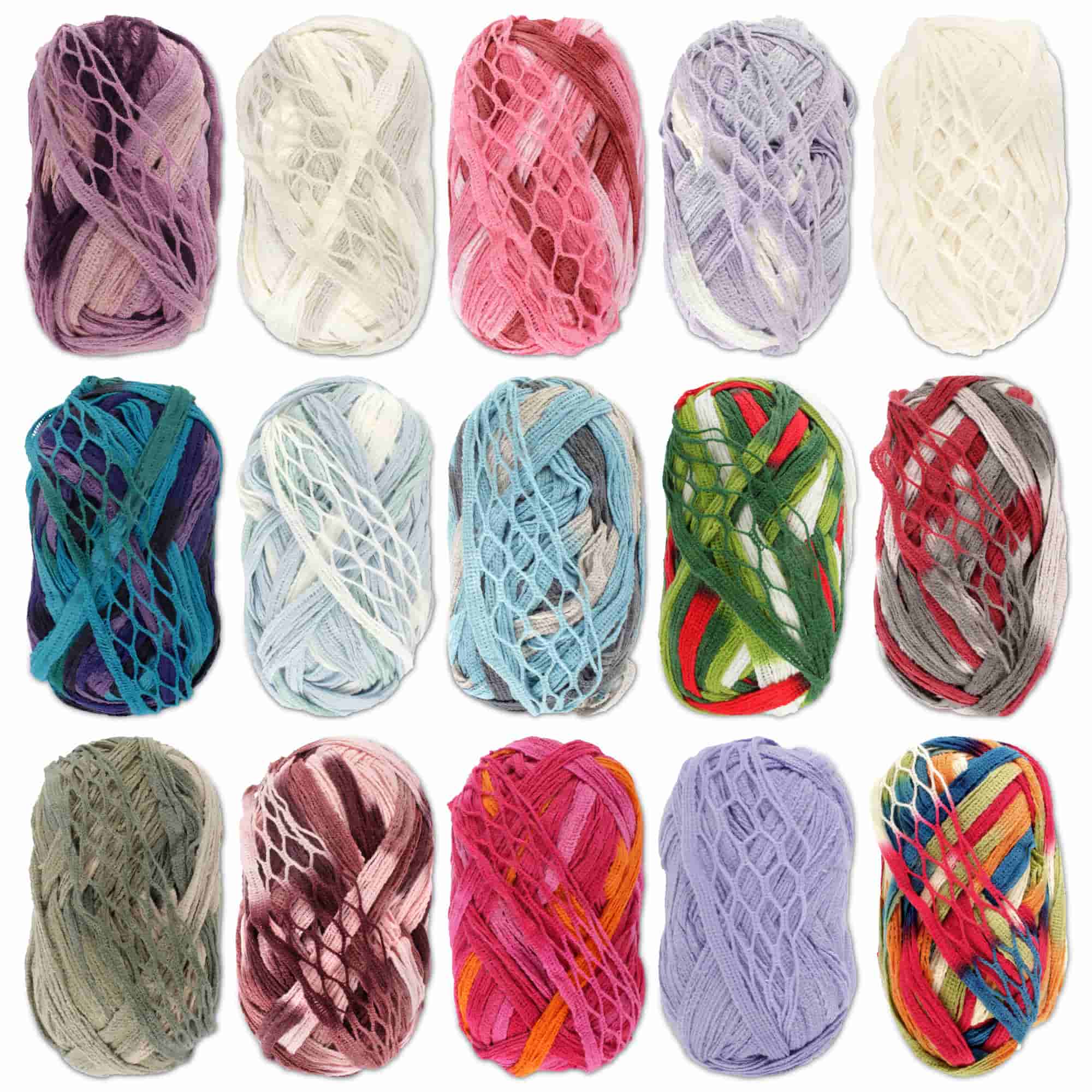 JubileeYarn Fishnet Wide Loop Light Worsted Yarn Series