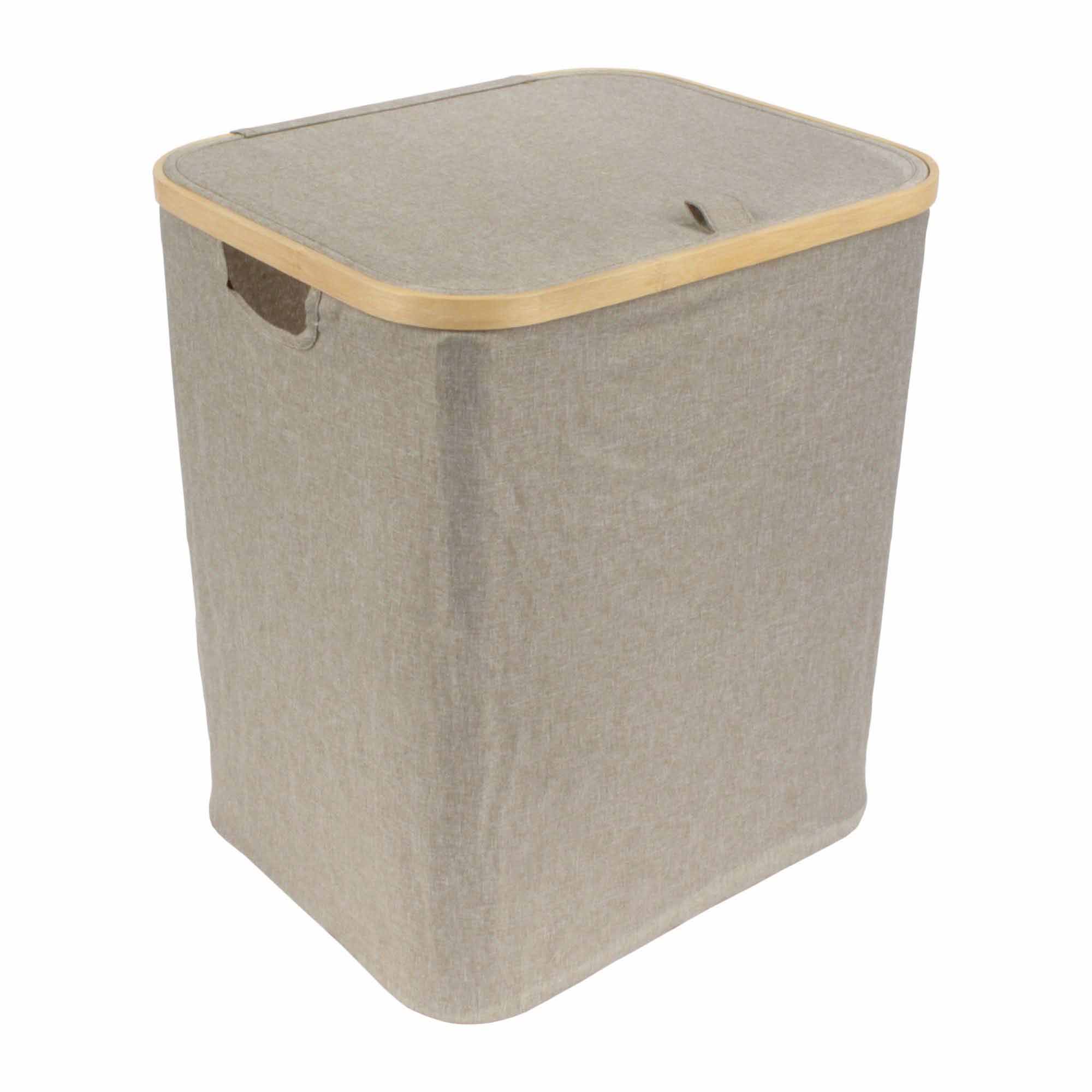 Rectangular Large Bamboo Hamper with Lid