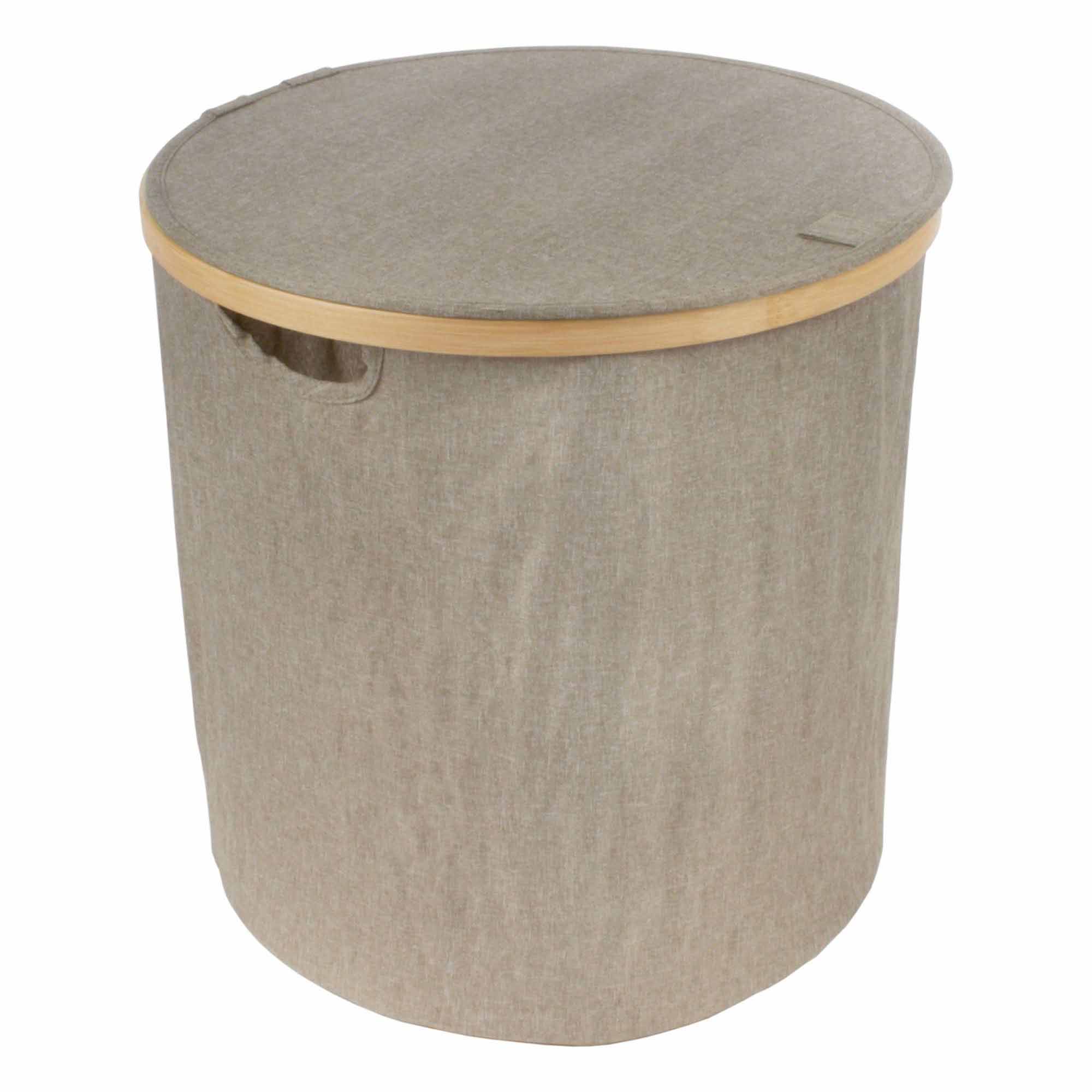 Circular Medium Bamboo Hampers with Lid