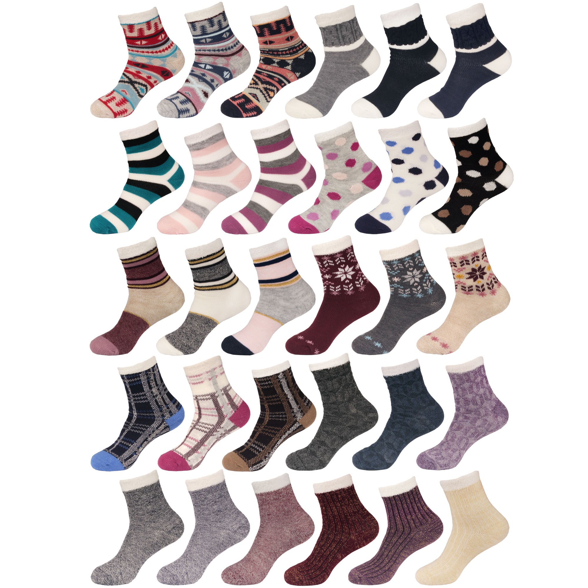 Women's Double Layer Socks - 2 Pairs