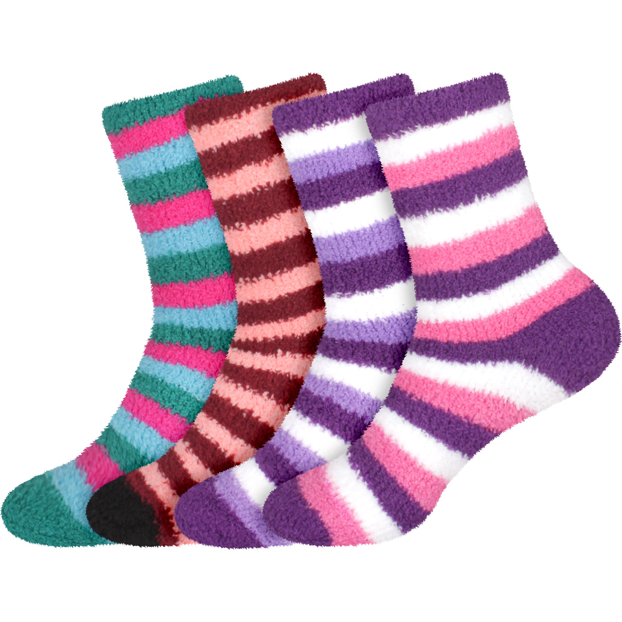 Women's Fuzzy Striped Socks