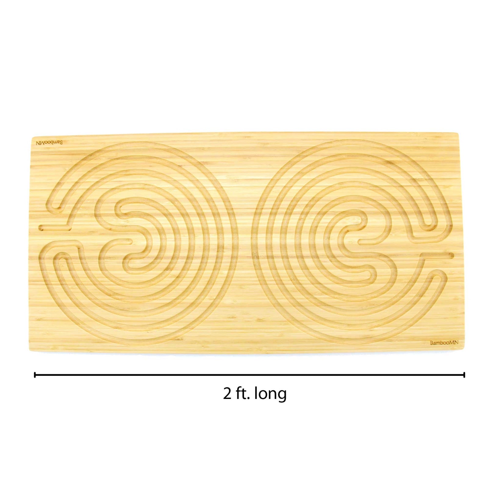 Double Bamboo Finger Labyrinth 25" x 12.5" - 7 Circuit Cretan Style