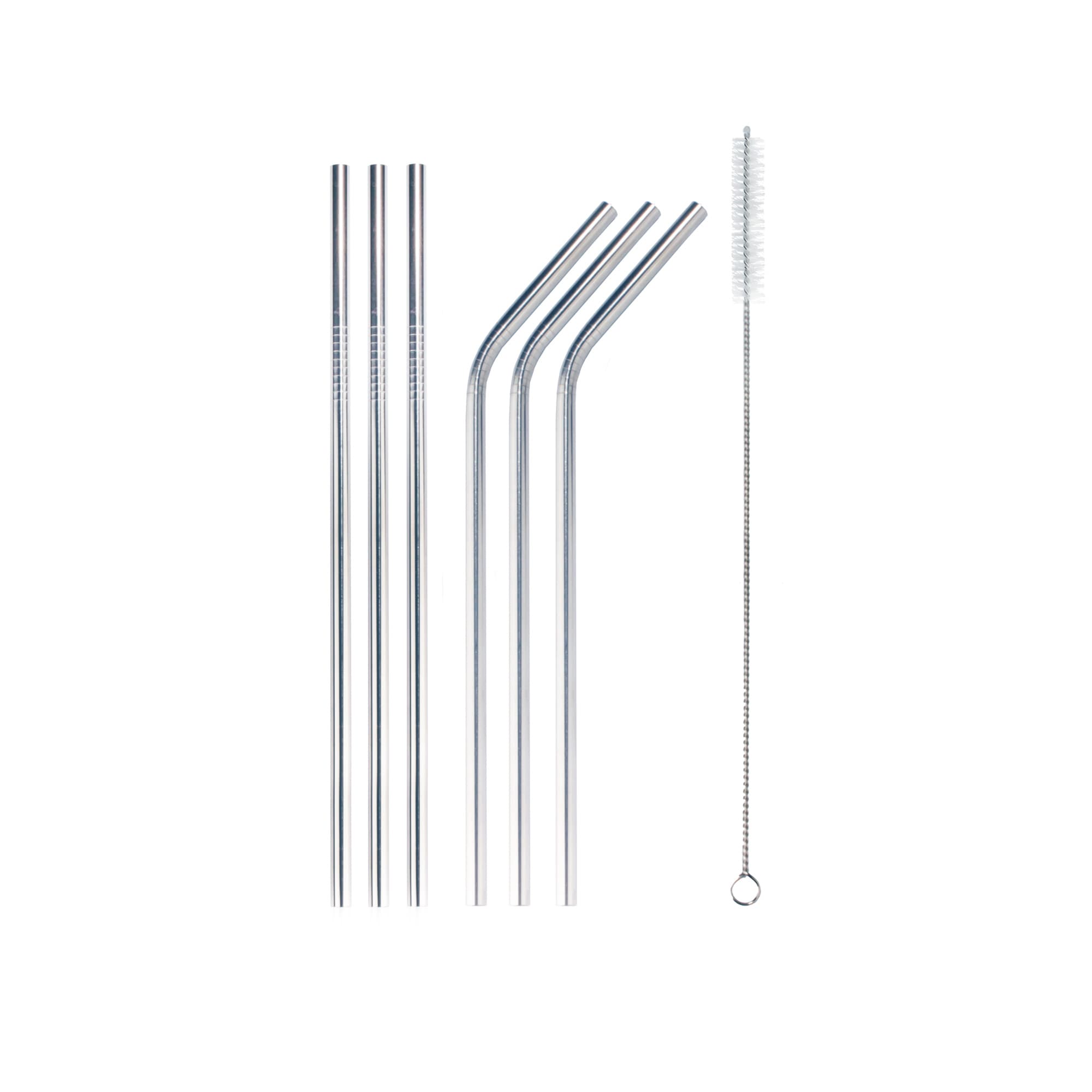 Assorted Reusable Stainless Steel Drinking Straw Sets